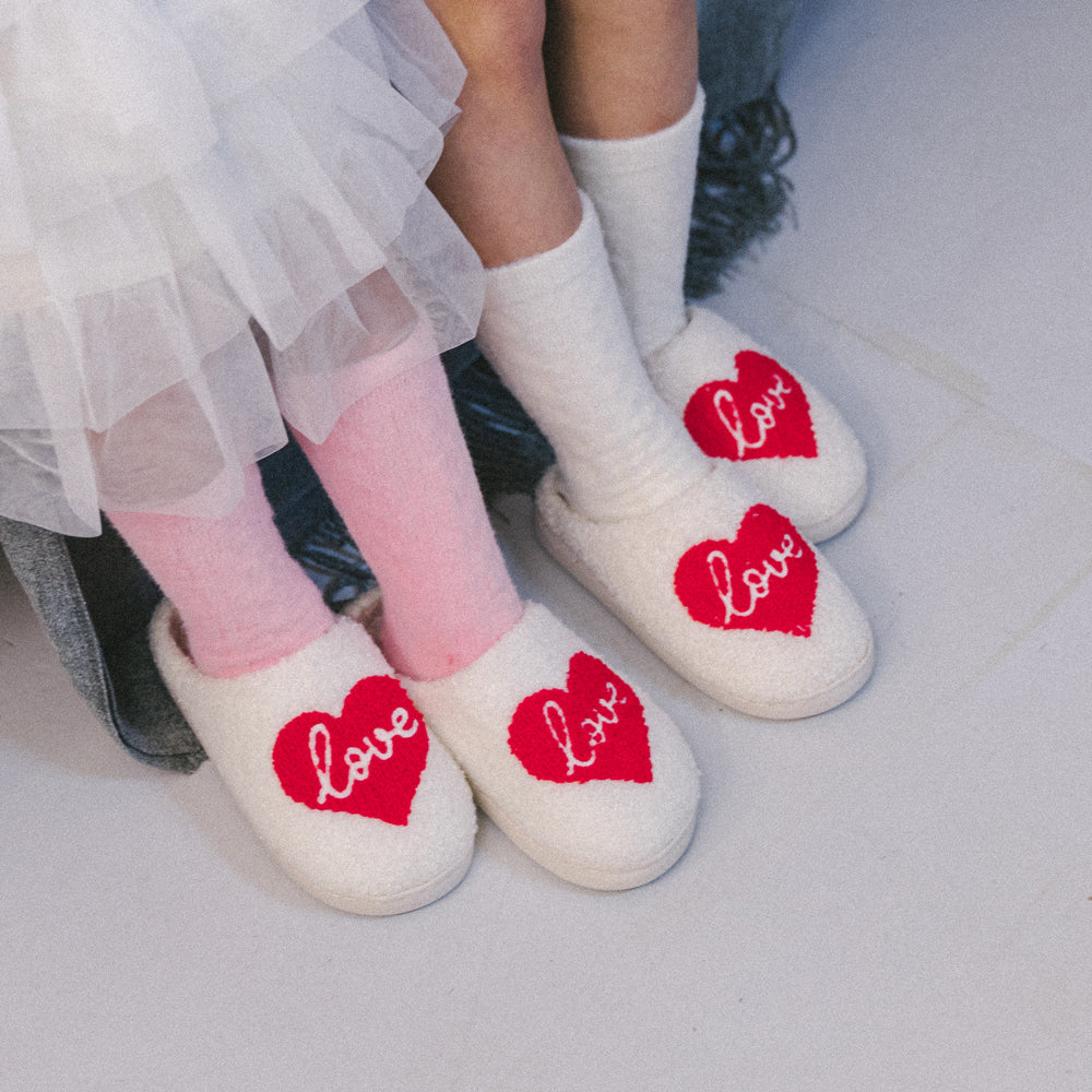 もこもこハートロゴデザインスリッパ|子供服・キッズファッション通販 - URBAN CHERRY